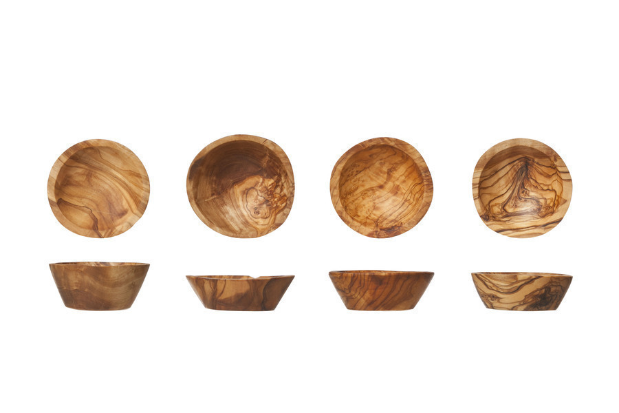 Cosy & Trendy Lot de 4 coupelles Bois Olivier-D5.5/7.5CM | Greenweez