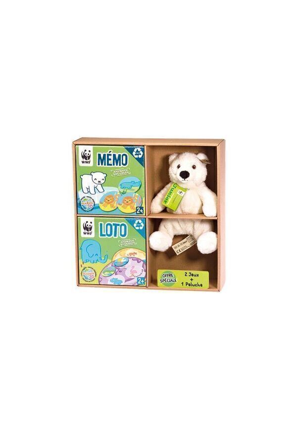 Coffret memo+ loto+ peluche wwf | Greenweez