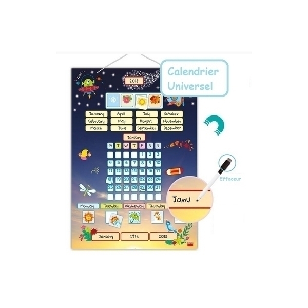 Calendrier universel magnetique | Greenweez