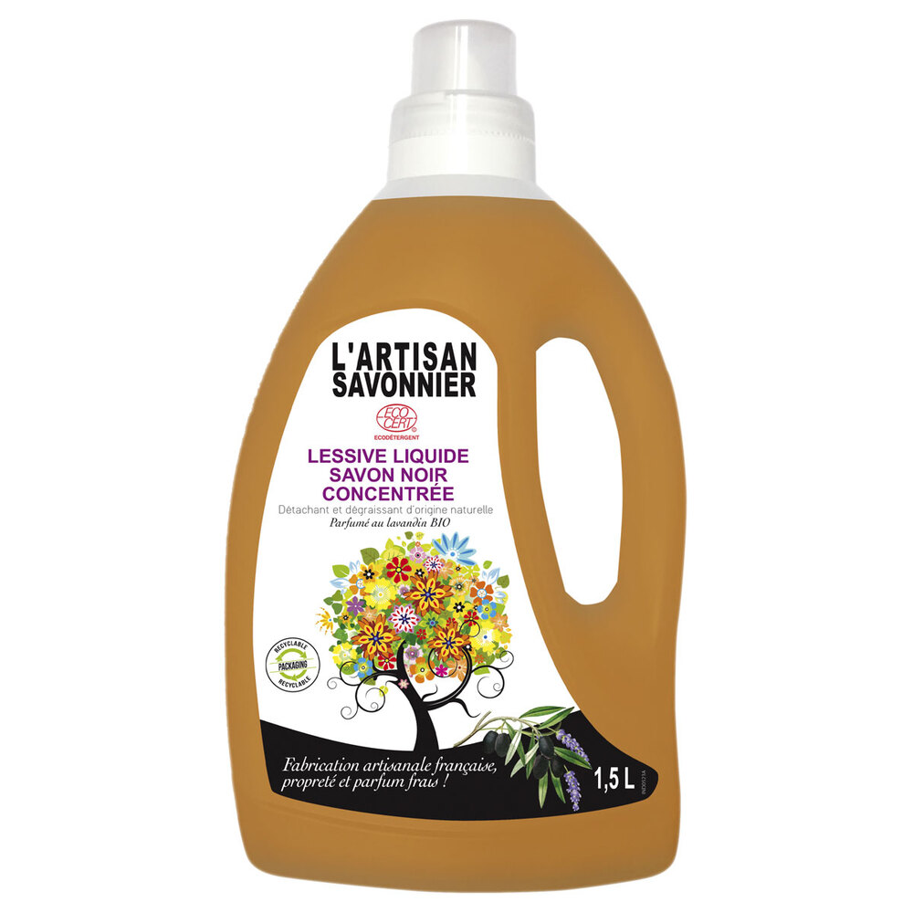 Lessive liquide concentrée savon noir 1.5L | Greenweez