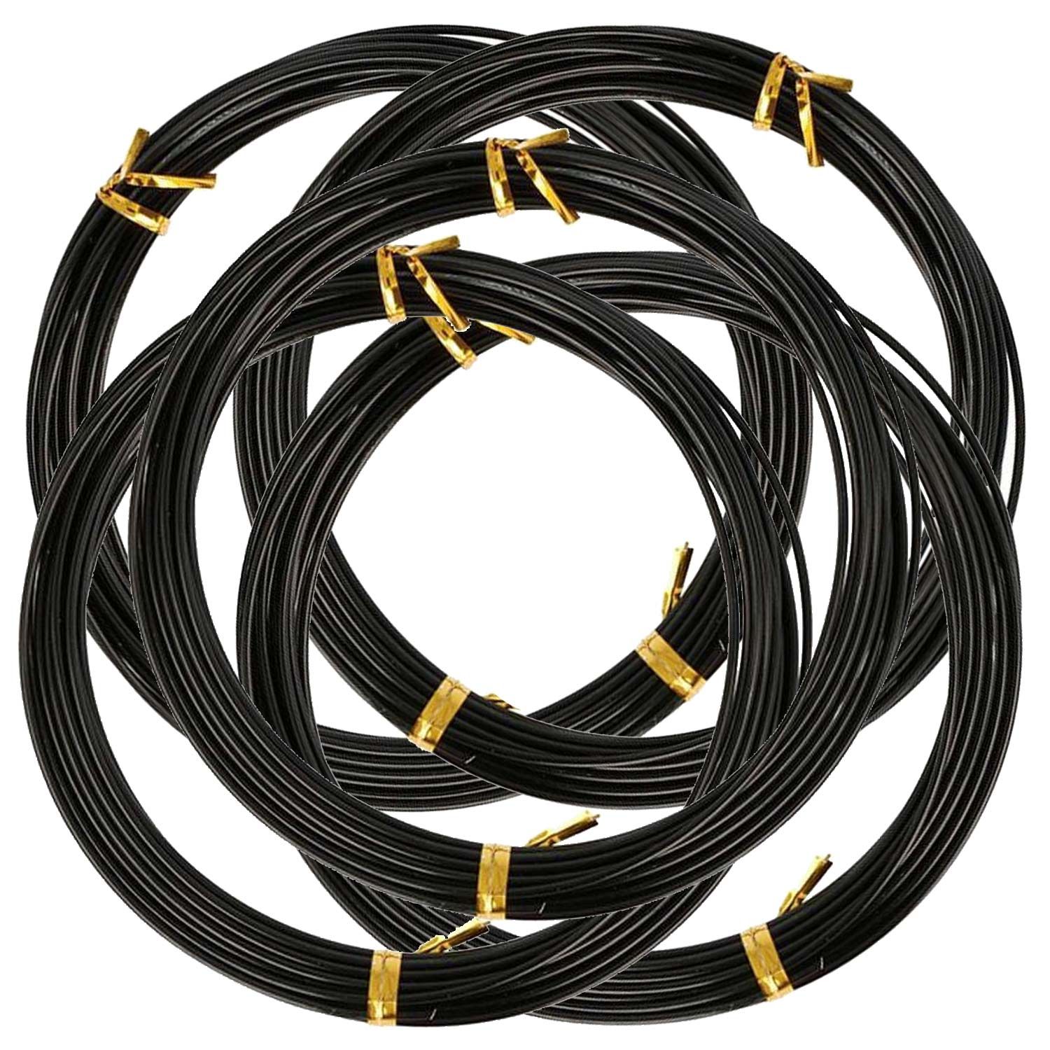 5 fils en aluminium 5 m x 1,5 mm - noir | Greenweez