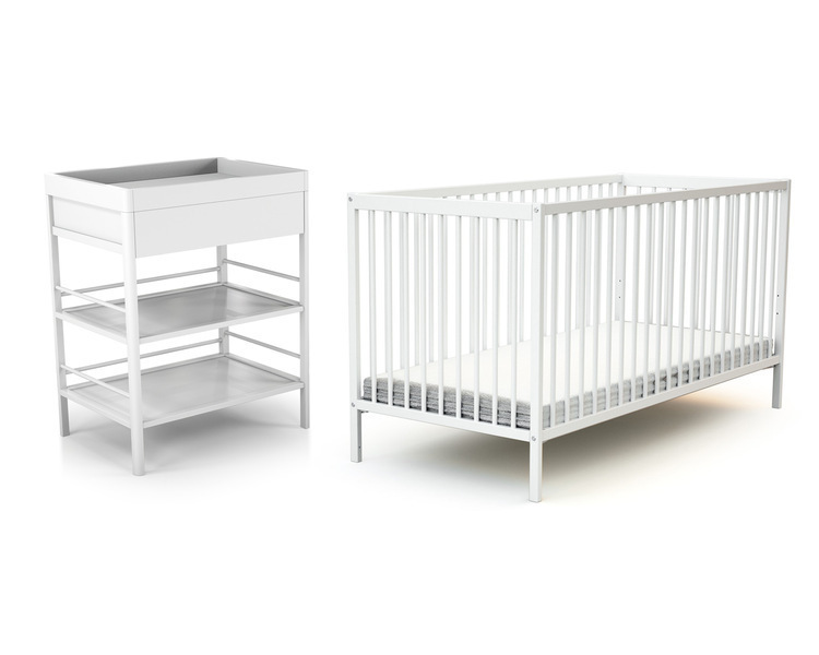 Lit 70x140 et Table à Langer Blanc | Greenweez