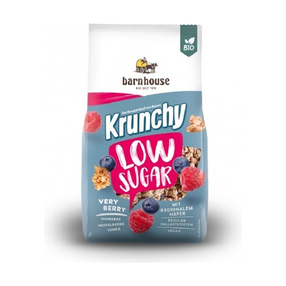 Krunchy de muesli bio à faible teneur en sucre aux fruits rouges ...