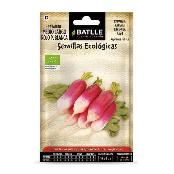 Graines de radis long rouge à pointe blanche bio | Greenweez