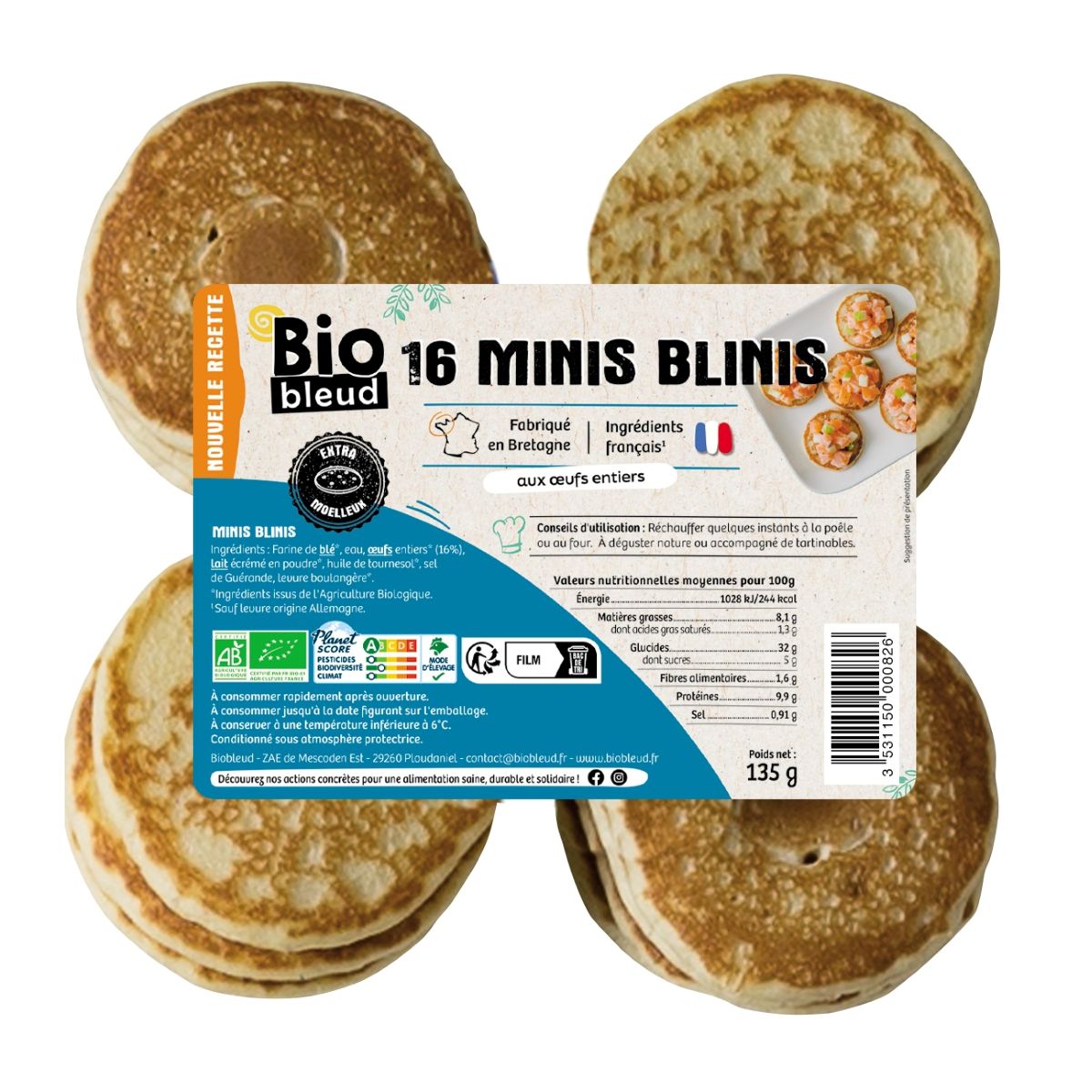 16 mini blinis bio 135g | Greenweez