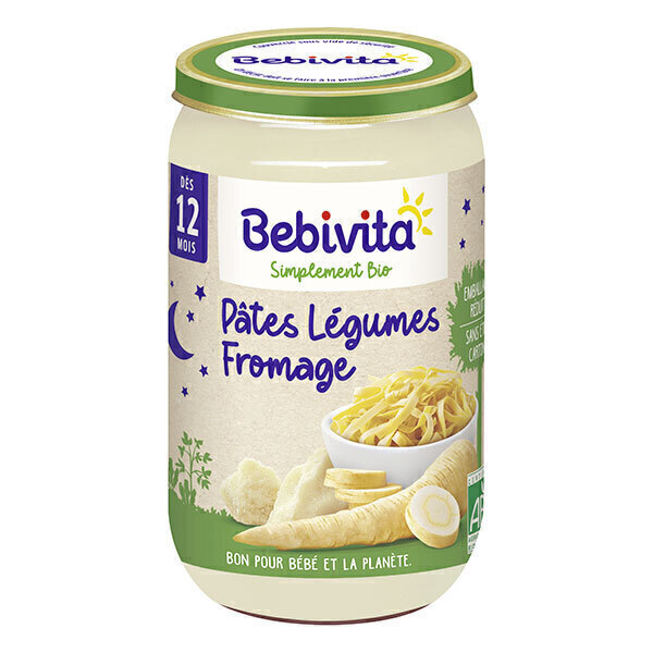 Pot pâtes légumes fromage dès 12 mois 250g | Greenweez