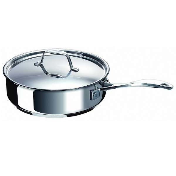 Sauteuse inox Chef avec couvercle 24cm | Greenweez
