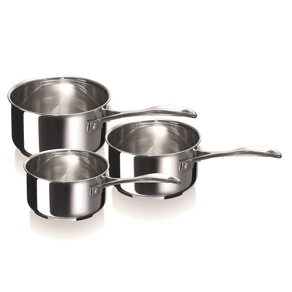 Lot de 3 casseroles inox Chef 16cm à 20cm | Greenweez