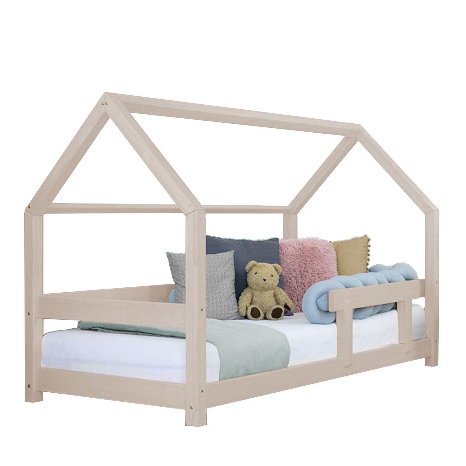 Lit cabane enfant TERY 90 x 200 beige | Greenweez