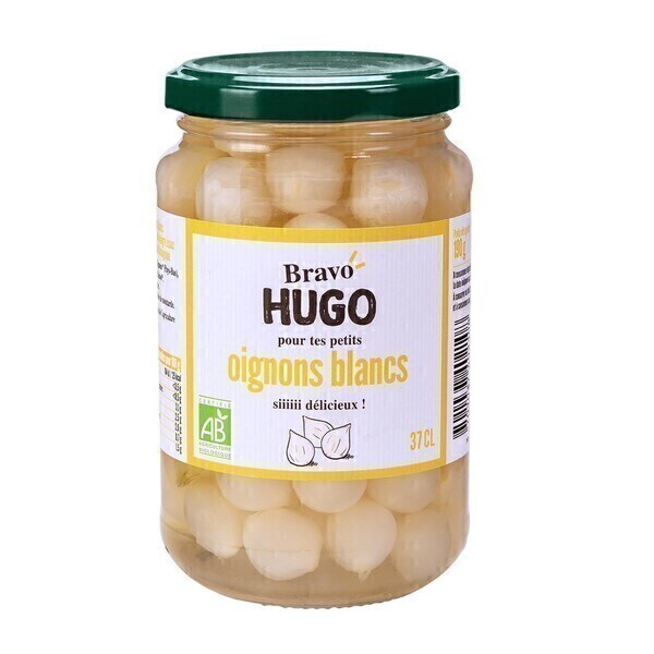 Petits oignons blancs au vinaigre 37cl bio | Greenweez