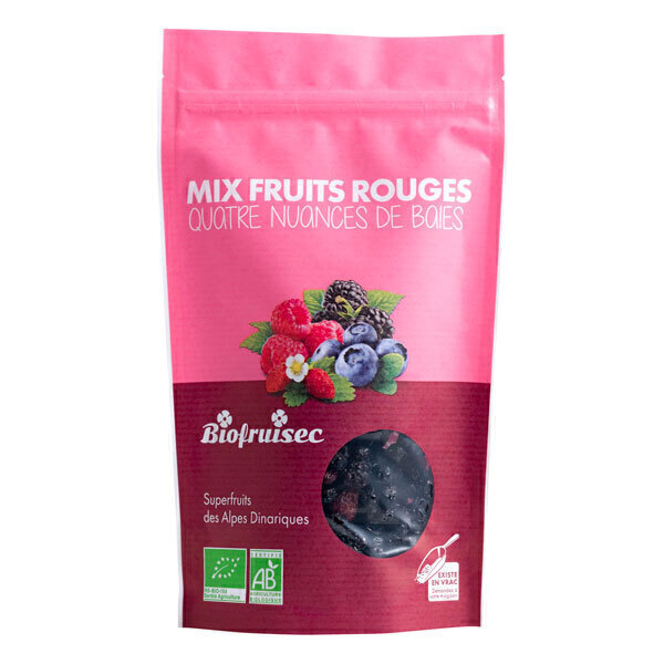 Mix fruits rouges d'europe séchés bio 100g | Greenweez
