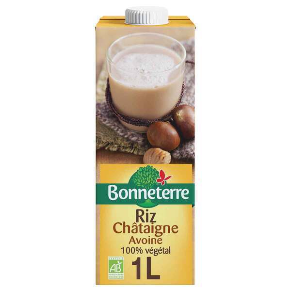 Boisson riz châtaigne avoine bio 1L | Greenweez