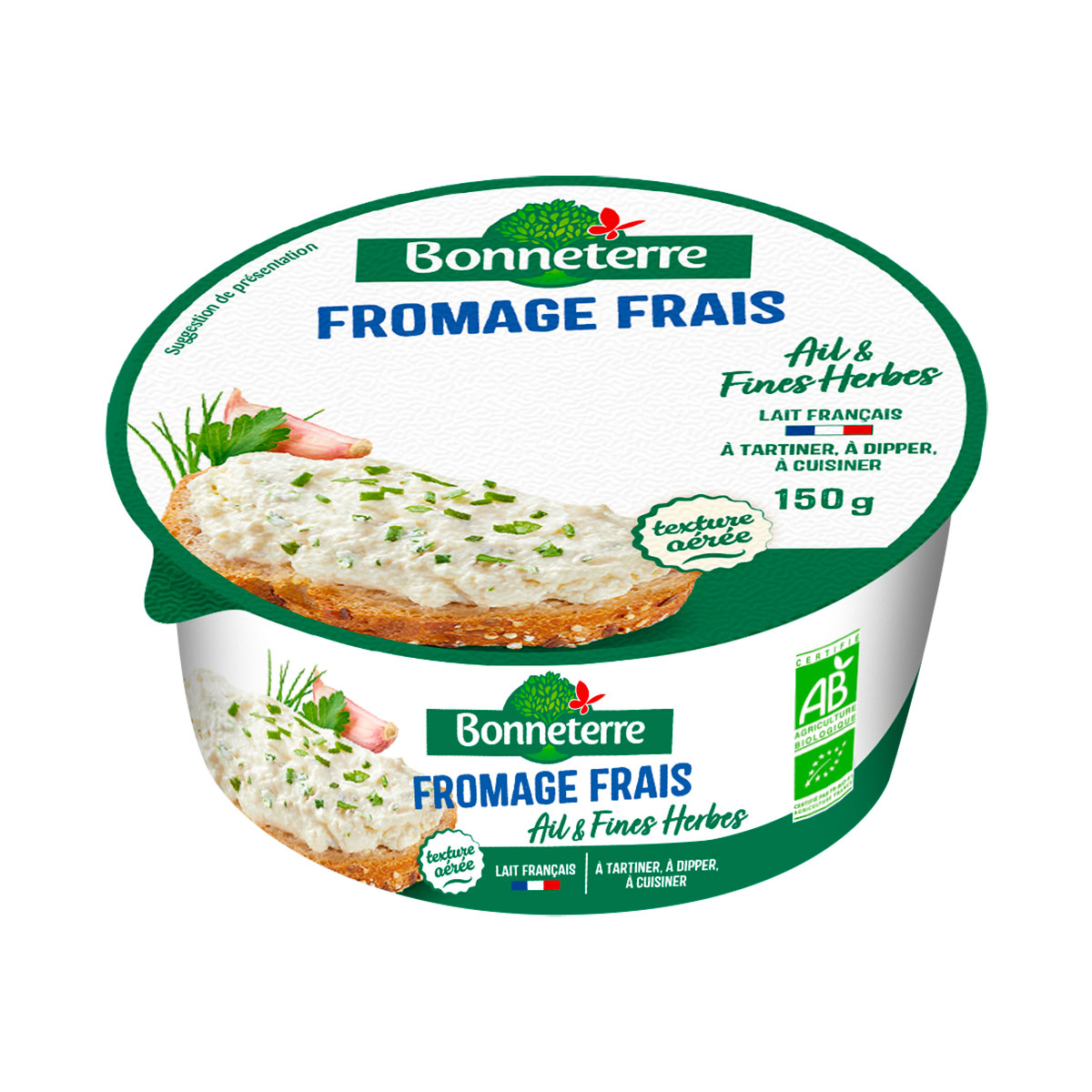 Fromage frais ail et fines herbes bio 150g | Greenweez