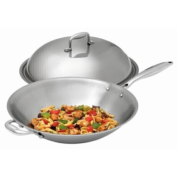 Sauteuse Wok Inox 5 litres - Poignées Froides - Bartscher - Inox ...