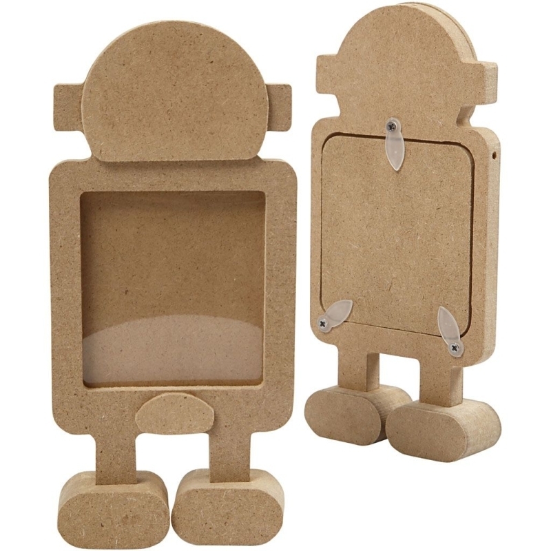 Cadre photo en bois - Robot - 17 cm | Greenweez