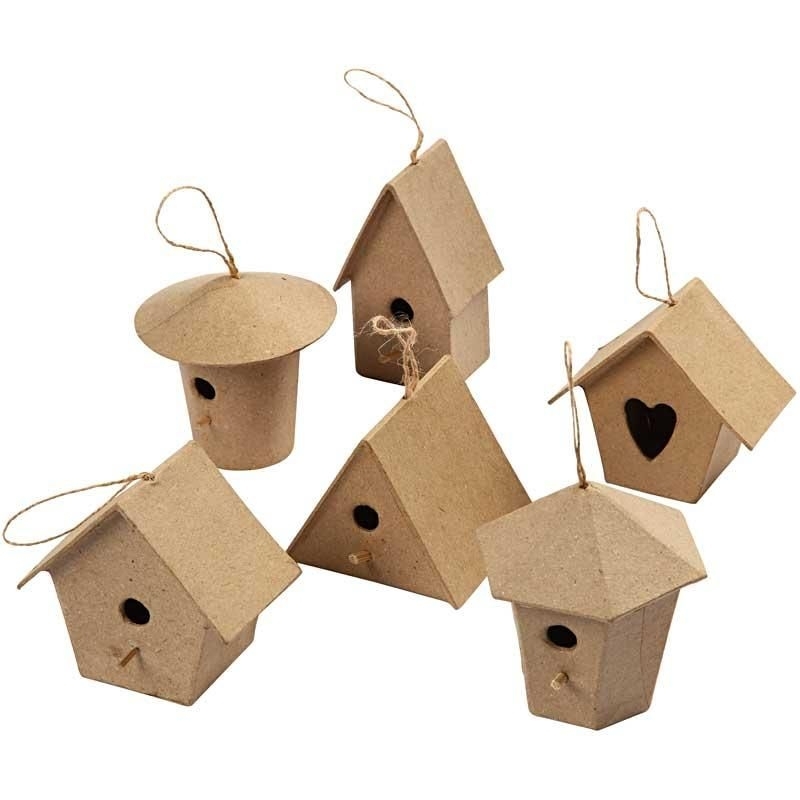 Assortiment de mini-nichoirs 7 cm à décorer - 6 pcs | Greenweez