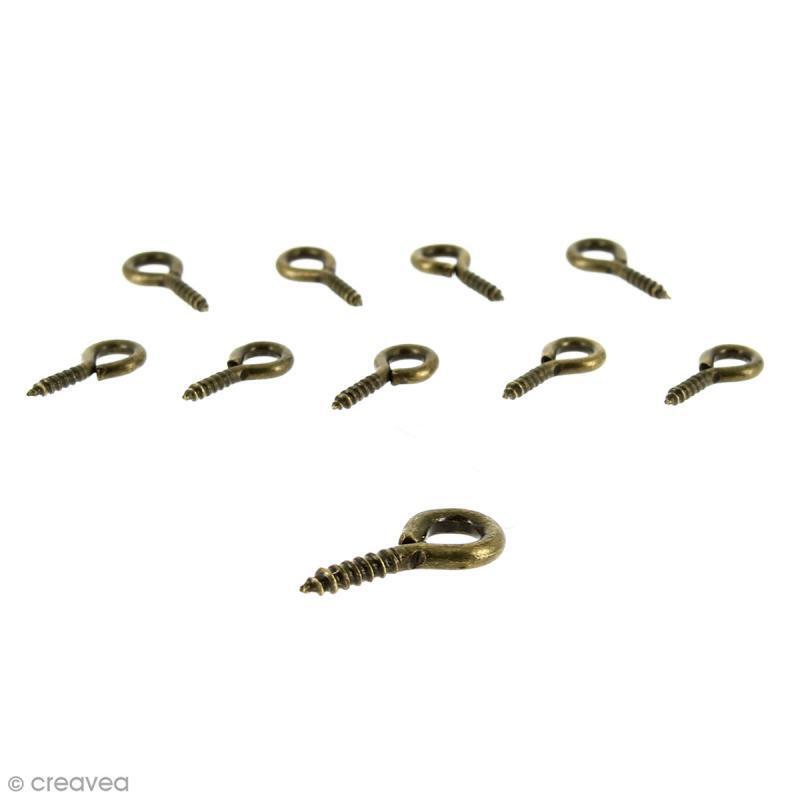 Crochets piton à visser - Bronze - 10 mm - 10 pcs | Greenweez