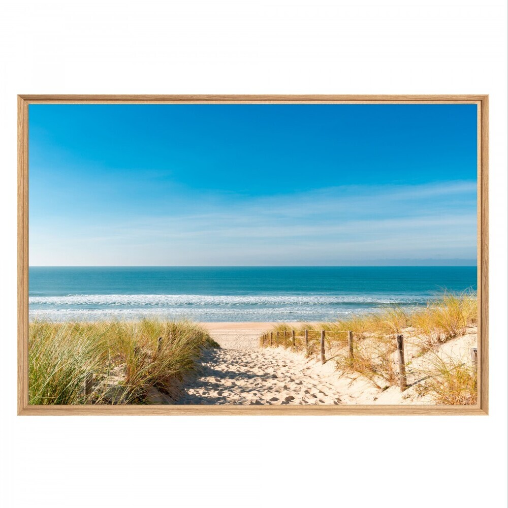 Tableau mural mat encadré plage des dunes 65x97 cm | Greenweez