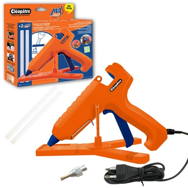 Pistolet à colle Cléo'gun avec base de stabilité - 11 mm - 2 bât ...
