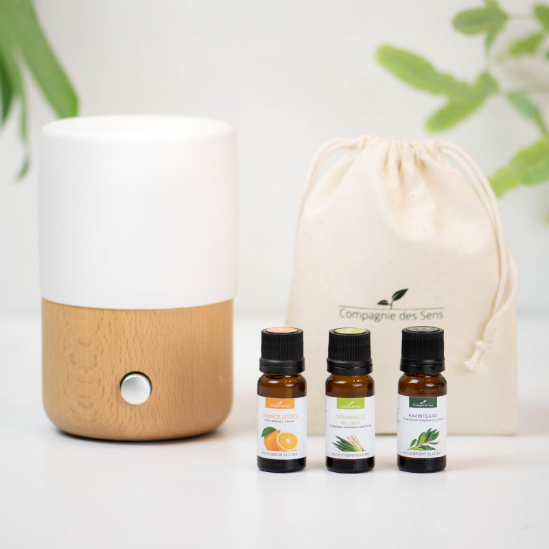 Diffuseur Citrus + 3 Huiles essentielles BIO - Pack Découverte | Greenweez