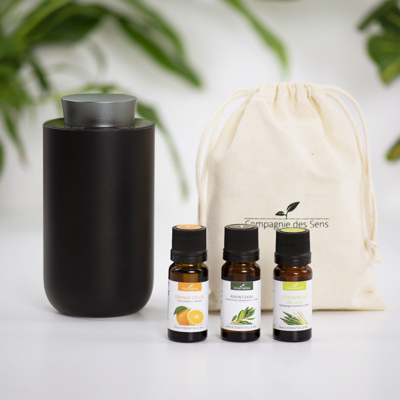Diffuseur Myrtus + 3 Huiles essentielles BIO - Pack découverte | Greenweez