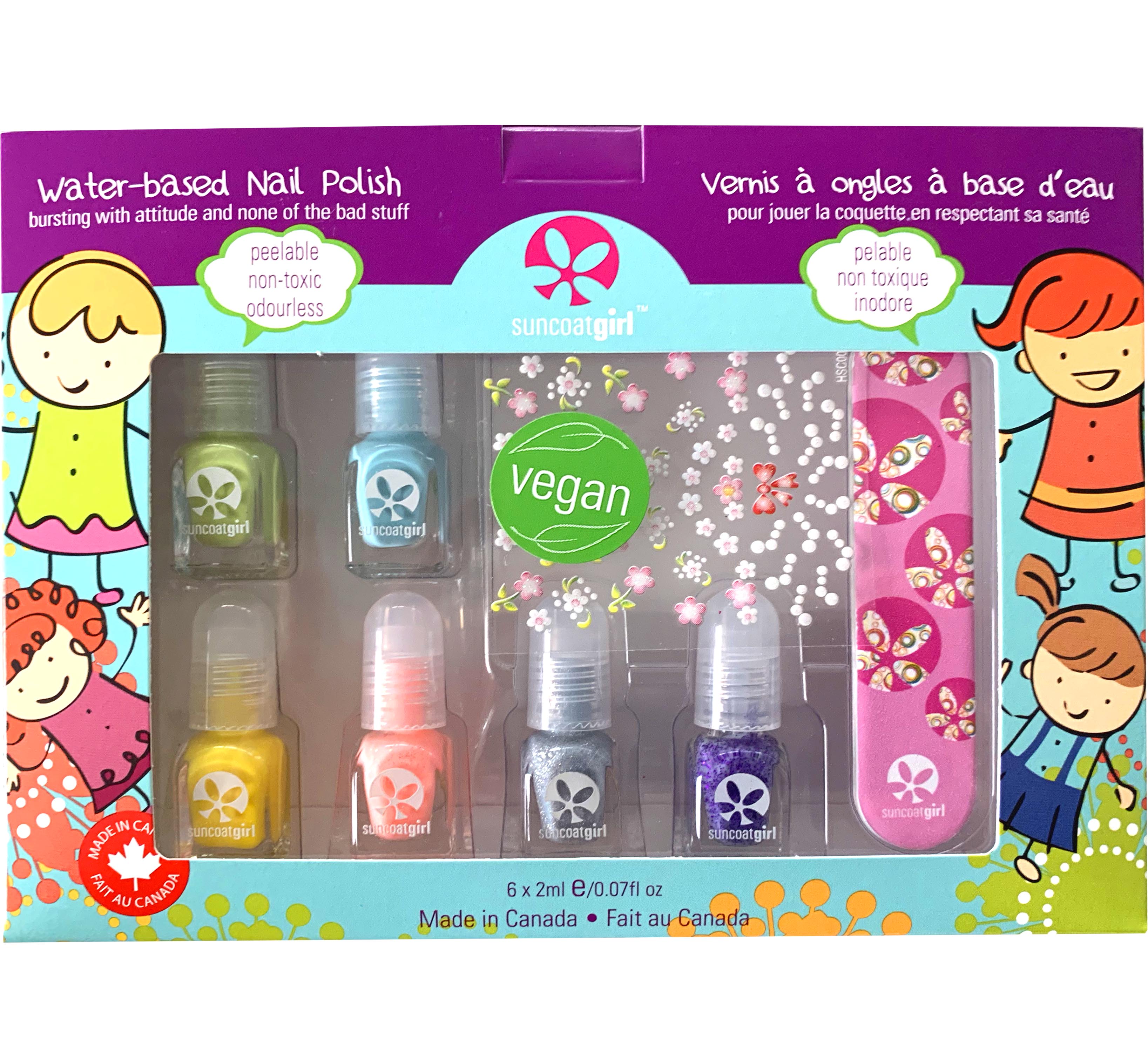 Kit de vernis VEGAN Mini Mani |Mini manucure VEGAN 6x2 ml | Greenweez