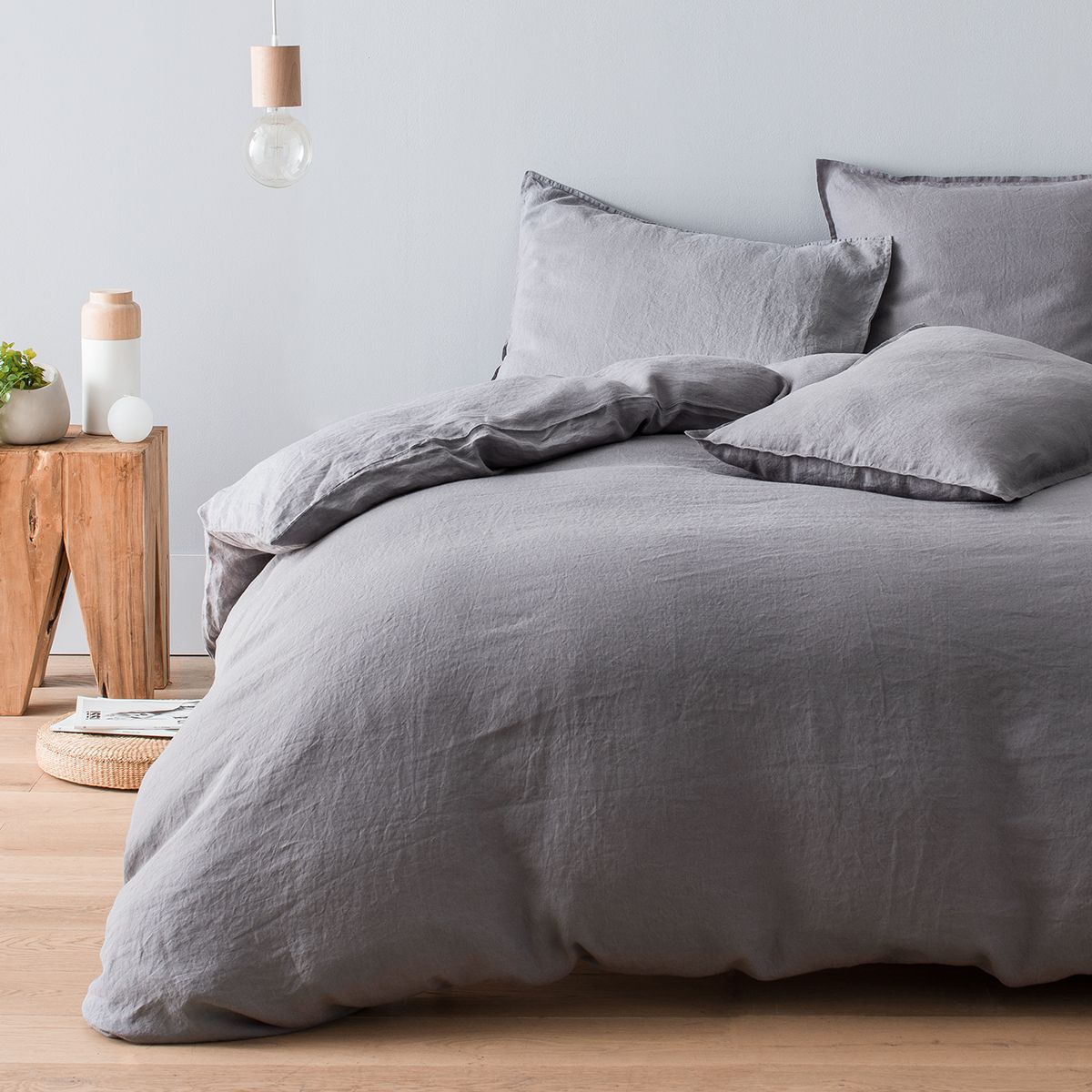 Housse de couette pur lin lavé français MILANO | Greenweez