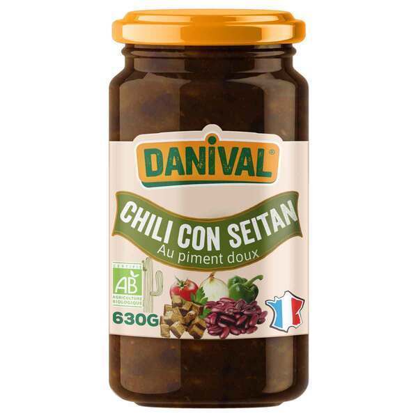 Danival Chili con seitan au piment doux bio 630g | Greenweez