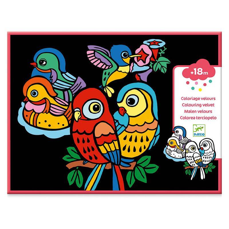 Coloriage Velours - Bébés Oiseaux | Greenweez