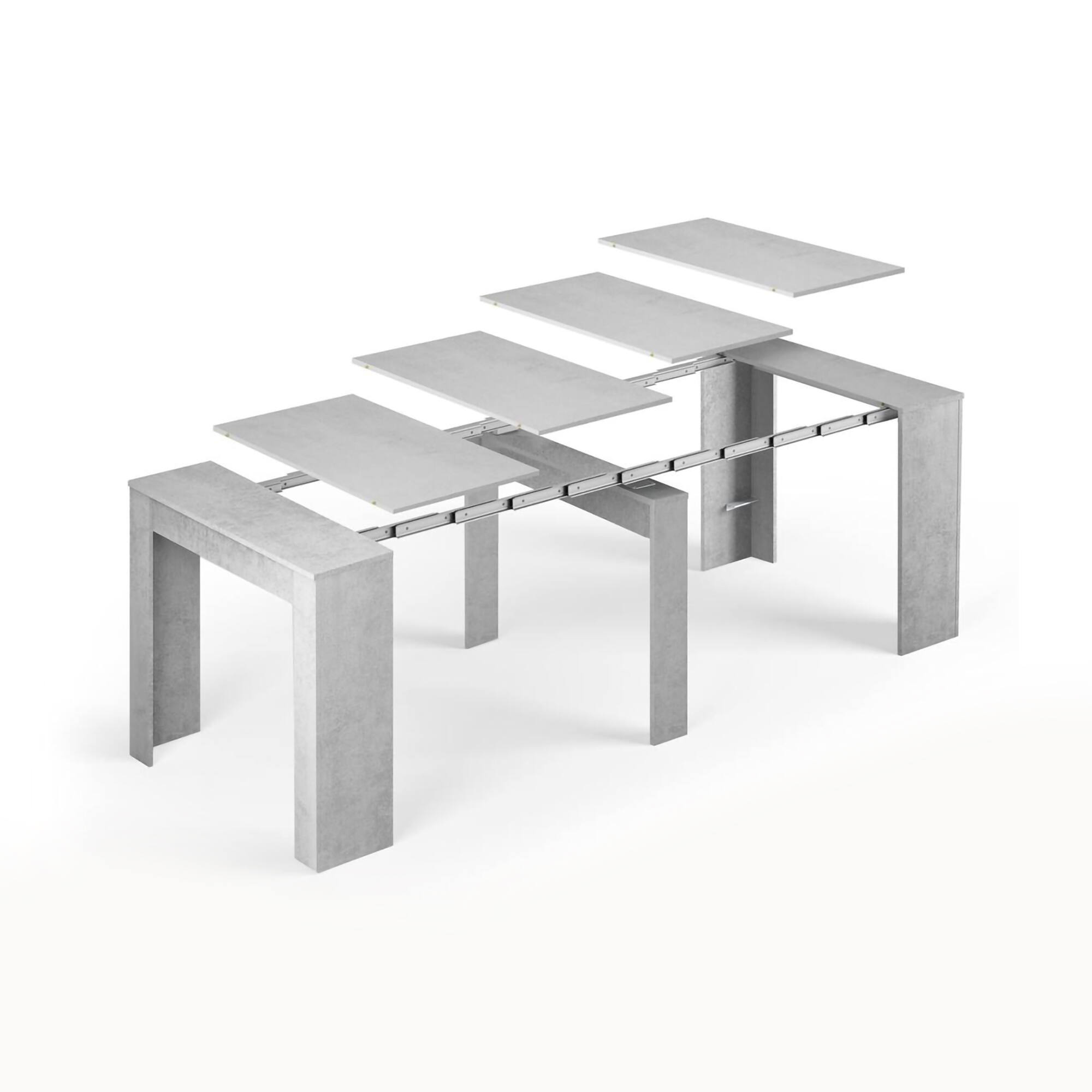 Table console à rallonge Dpanozz Ciment 90x51h78 cm | Greenweez