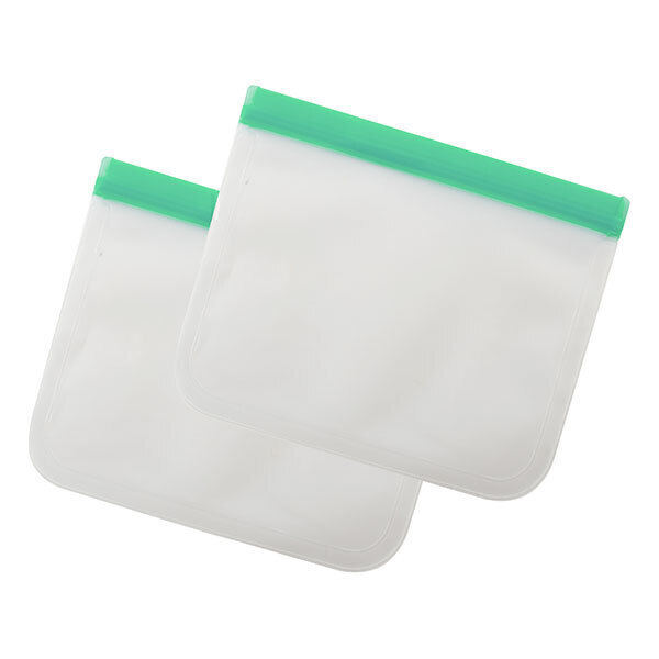 Set de 2 sacs ziplock réutilisables vert 750ml | Greenweez