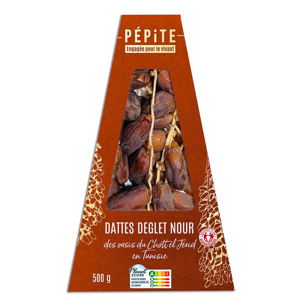 Dattes Deglet nour branchées de Tunisie 500g | Greenweez