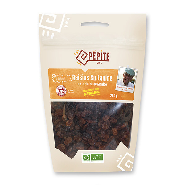 Raisins sultanine de la plaine de Manisa en Turquie - 250g | Greenweez