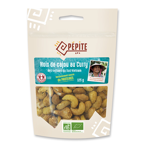 Noix de cajou du Vietnam au Curry 125g | Greenweez