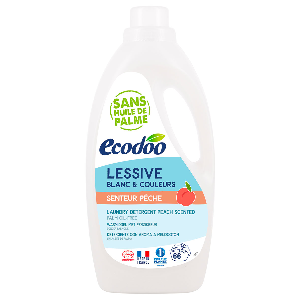 Lessive blanc et couleurs senteur pêche 2L | Greenweez