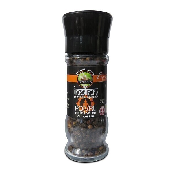 Poivre noir indien en grain 45g bio | Greenweez