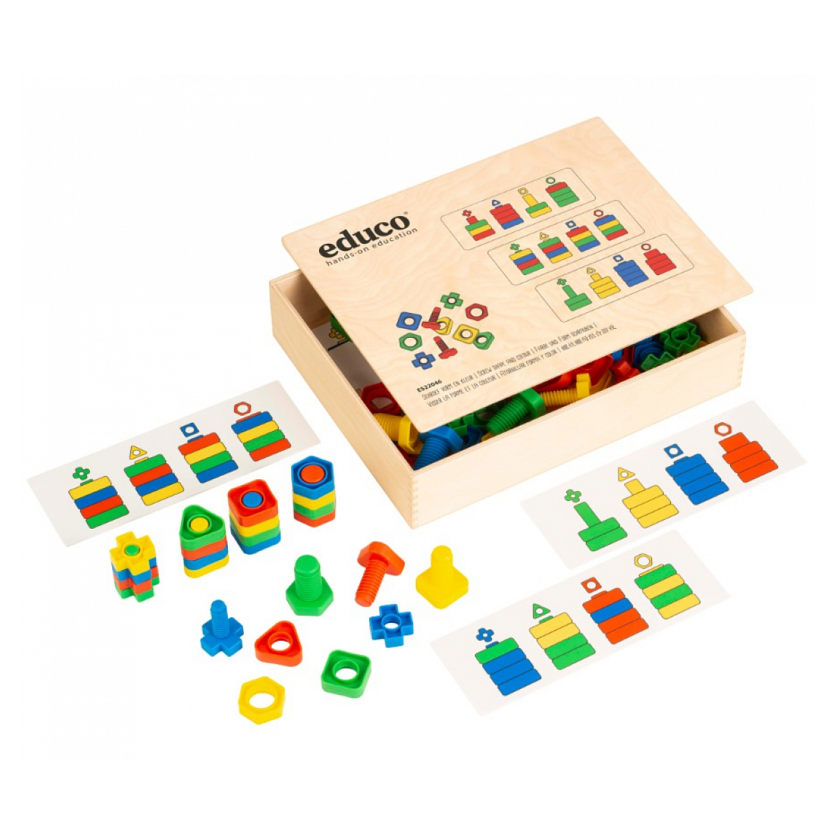 Visser la forme et la couleur - jeu Montessori | Greenweez