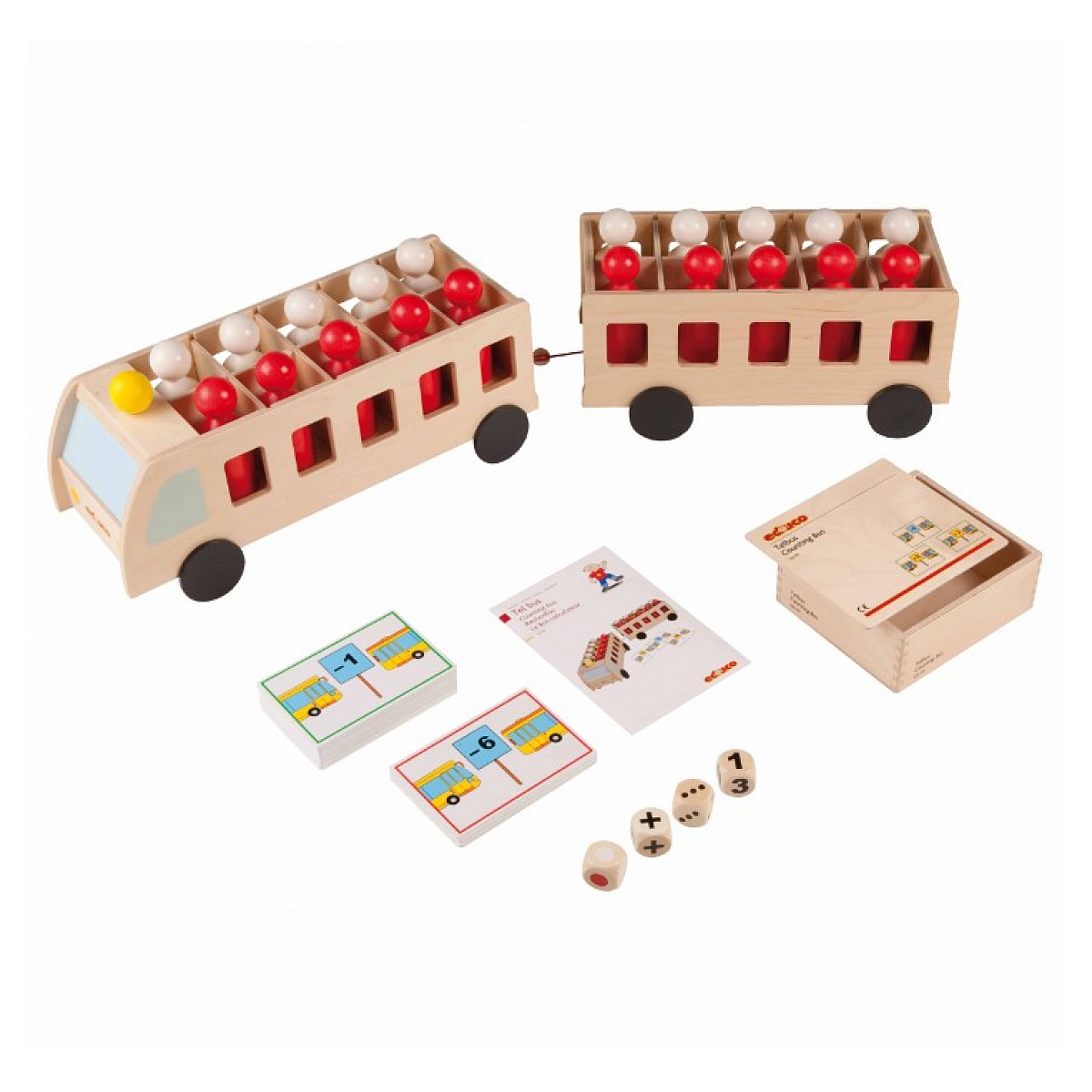 Bus mathématique avec remorque - maxi - jeu Montessori | Greenweez