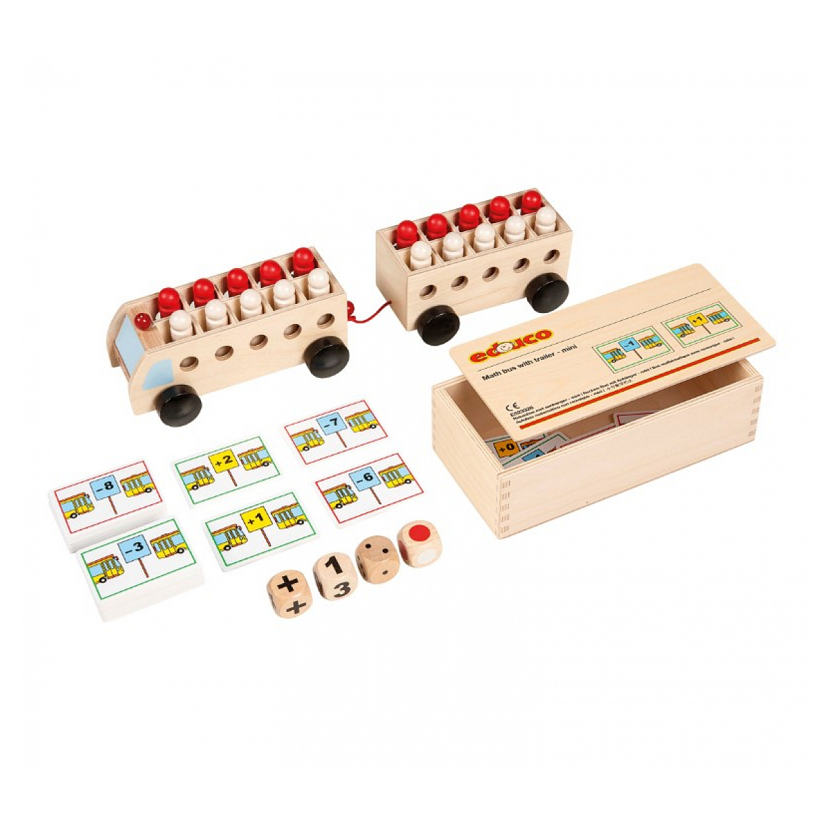 Bus mathématique avec remorque - mini - jeu Montessori | Greenweez
