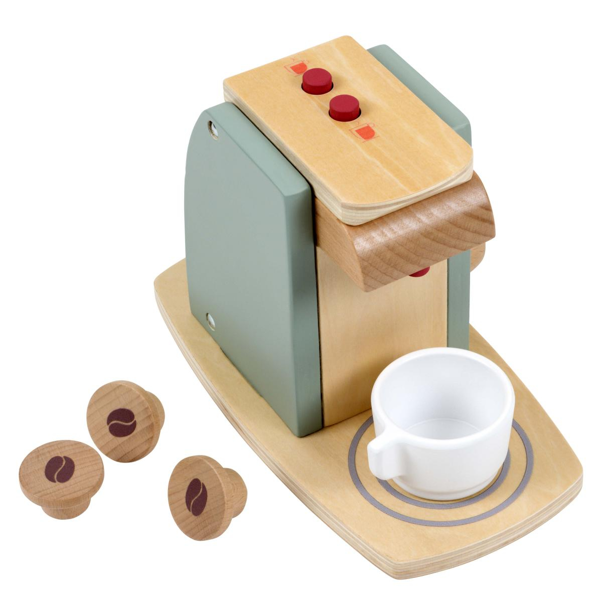 Jeu d'imitation - machine à café en bois - jeu Montessori | Greenweez