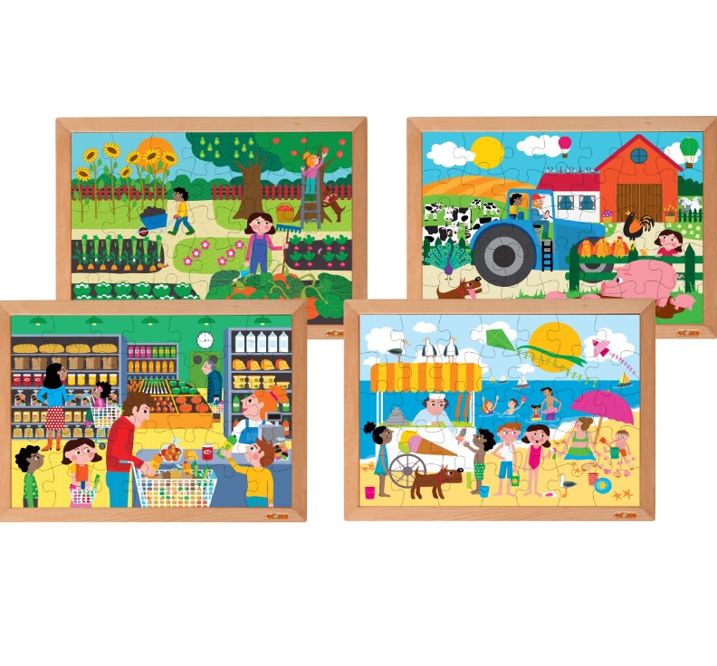 Puzzles mathématique le sens des nombres - set de 4 - jeu | Greenweez