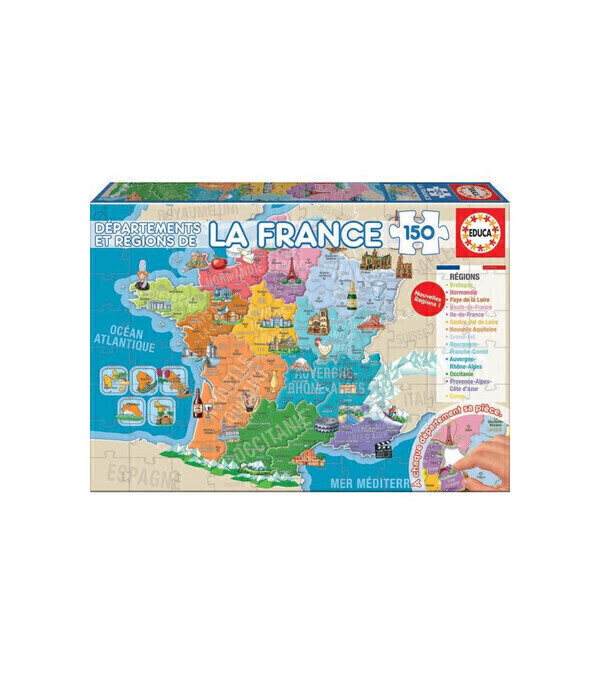 Puzzle Départements et régions de la France - Educa | Greenweez