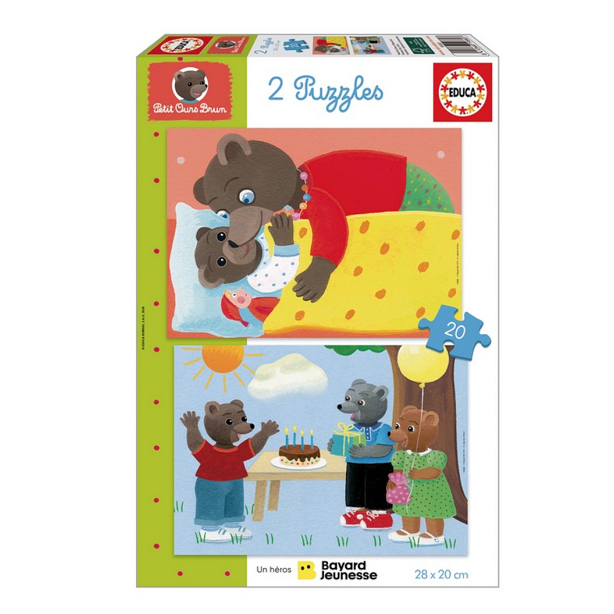 Puzzle 2x20 pcs Petit Ours brun | Greenweez