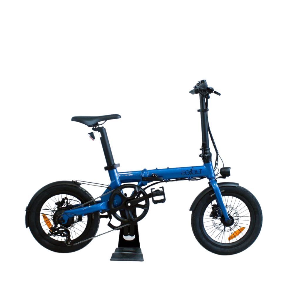 Vélo pliant électrique Eovolt - City 4 speed - TU - Bleu | Greenweez