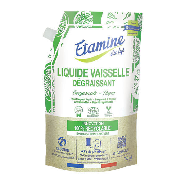 Liquide vaisselle thym bergamote éco-recharge 75cl | Greenweez