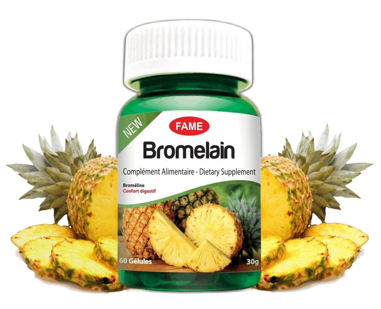 BROMELAIN | 60 Gélules, Broméline issue de l'Ananas | Greenweez