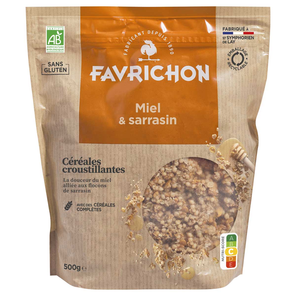 Muesli croustillant bio miel & sarrasin 500g | Greenweez