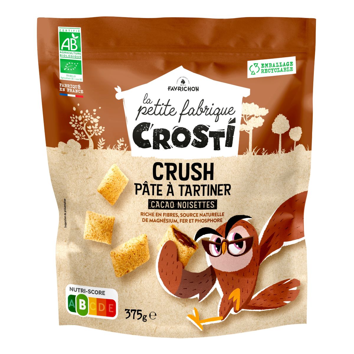 Crosti céréales cacao noisettes bio 375g | Greenweez