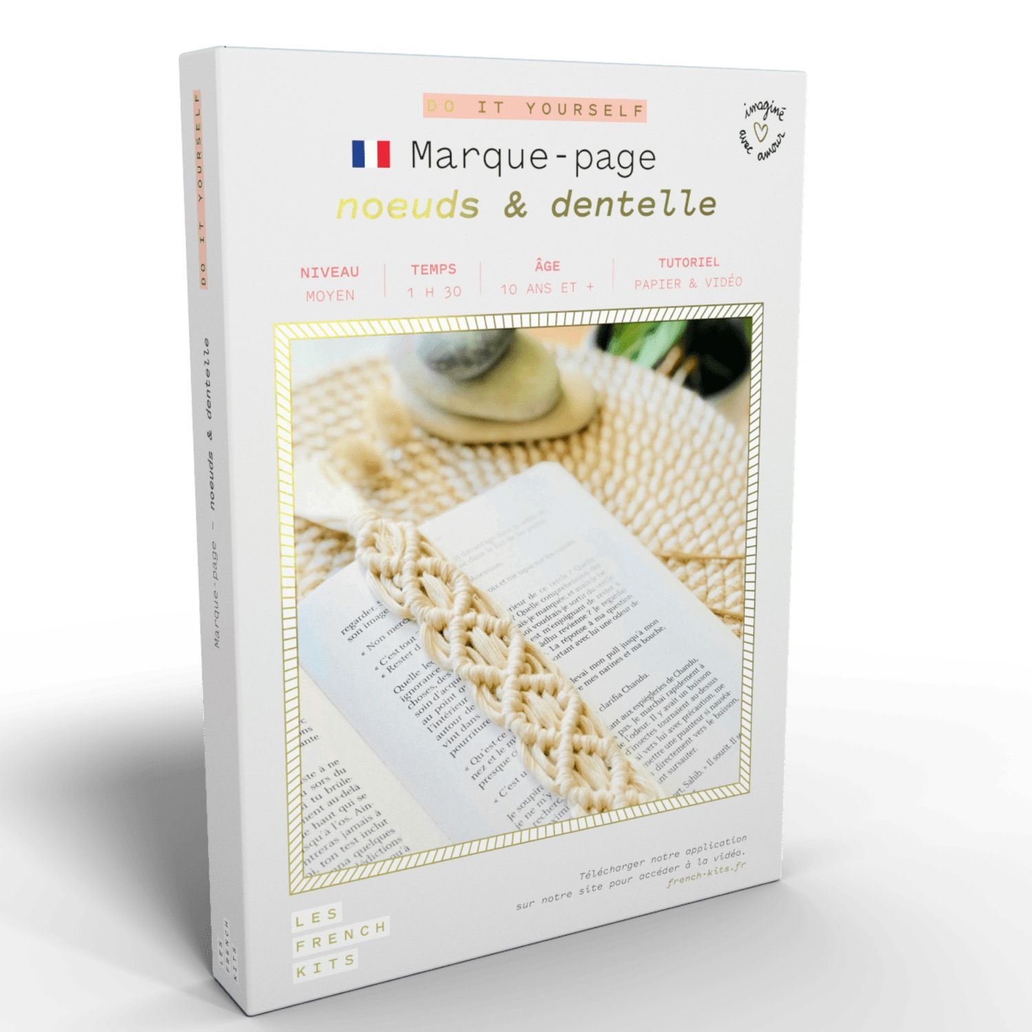 Coffret Macramé - Marque-pages couleur écru | Greenweez