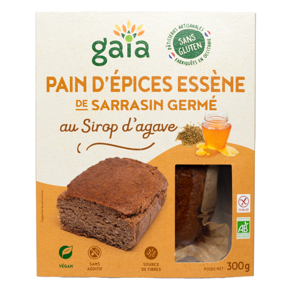 Pain d'épices Essène de sarrasin germé au sirop d'agave 300g | Greenweez